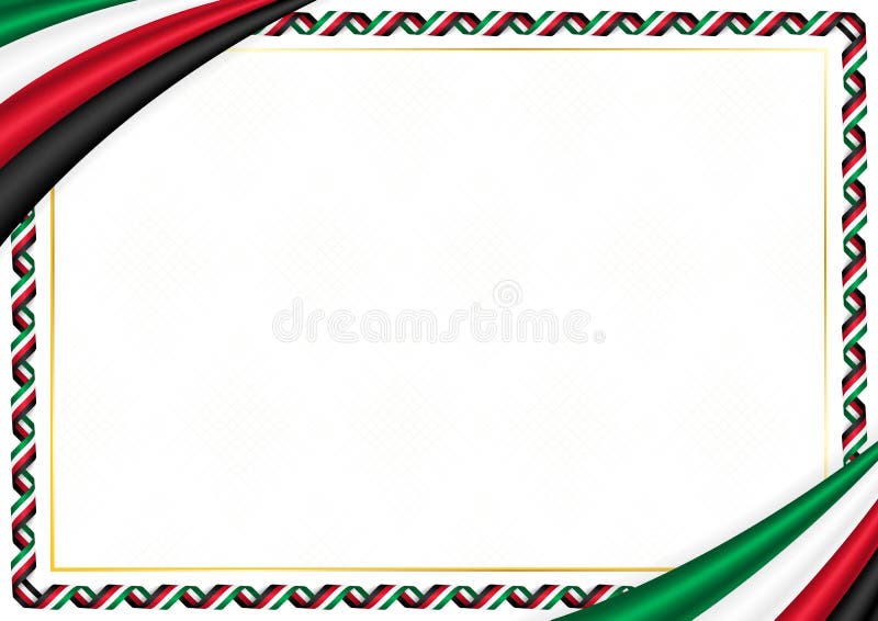 Border Made with Kuwait National Colors Stock Vector - Illustration of ...