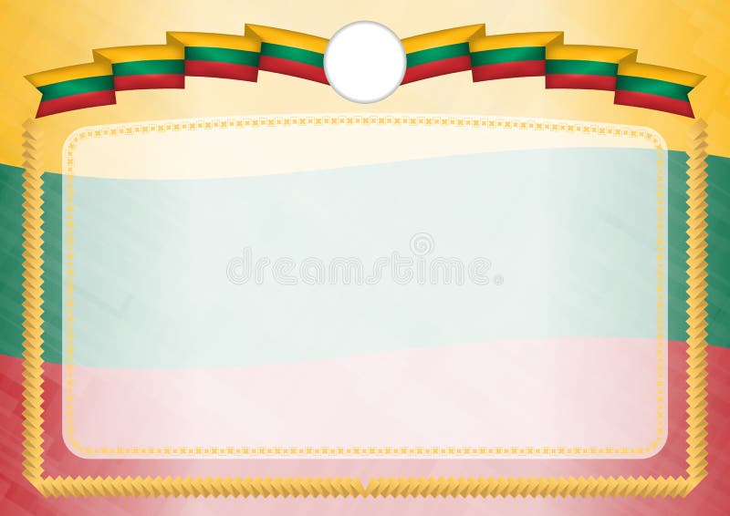 Border Made with Lithuania National Flag Stock Illustration ...