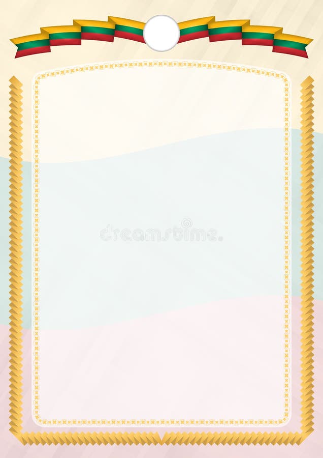 Border Made with Lithuania National Flag Stock Vector - Illustration of ...
