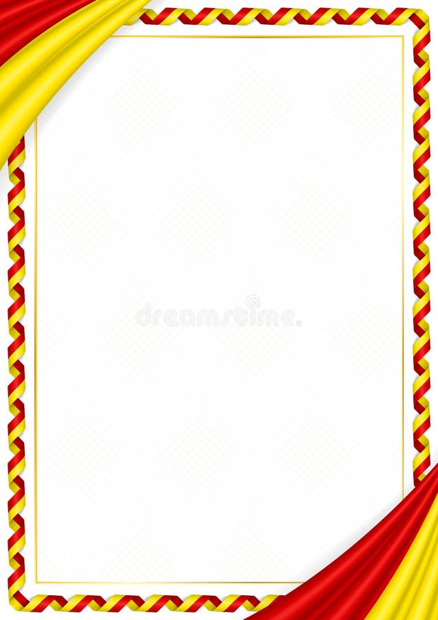 Border Made with Macedonia National Colors Stock Vector - Illustration ...