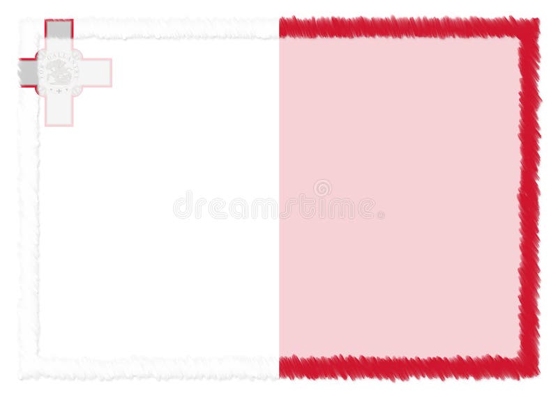Border Made with Malta National Flag Stock Illustration - Illustration ...