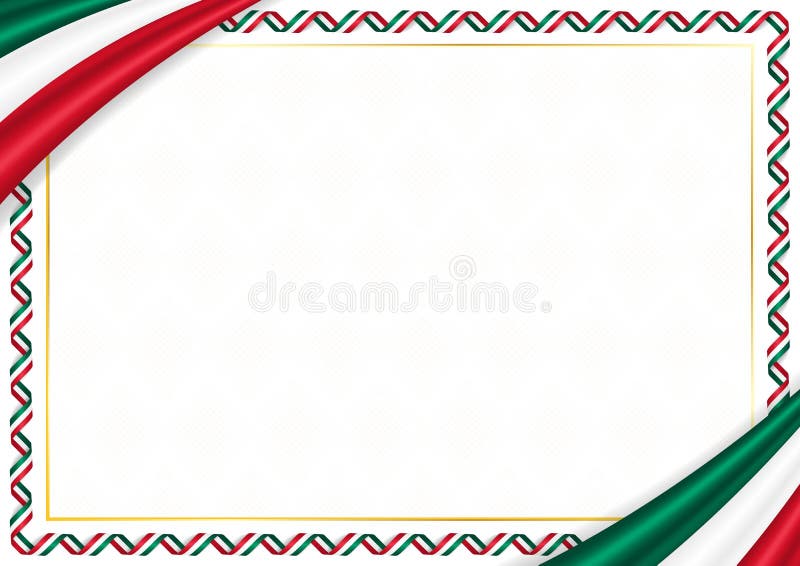 Border Made with Mexico National Colors Stock Vector - Illustration of ...
