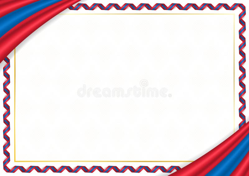 Border Made with Mongolia National Colors Stock Vector - Illustration ...