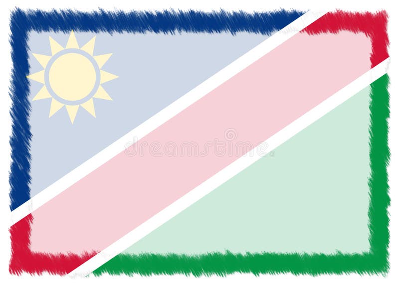 Border Made with Namibia National Flag Stock Illustration ...