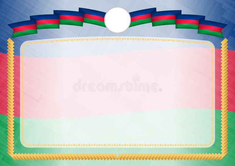 Border Made with Namibia National Flag Stock Vector - Illustration of ...