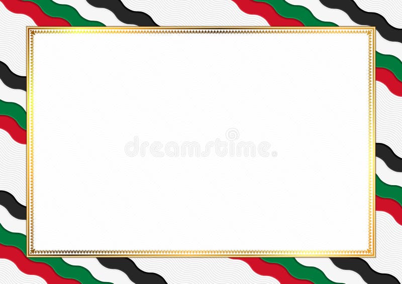 Border Made with Palestine National Colors Stock Vector - Illustration ...