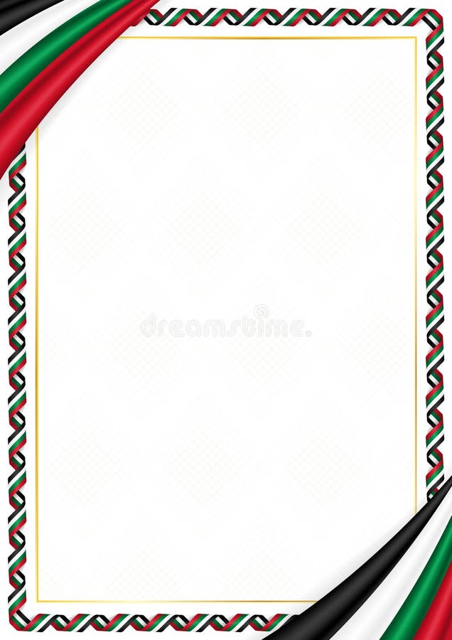 Frame and Border of Palestine Colors Flag Stock Vector - Illustration ...
