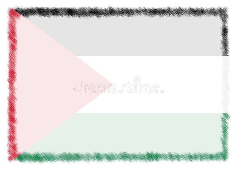 Border Made with Palestine National Flag Stock Illustration ...