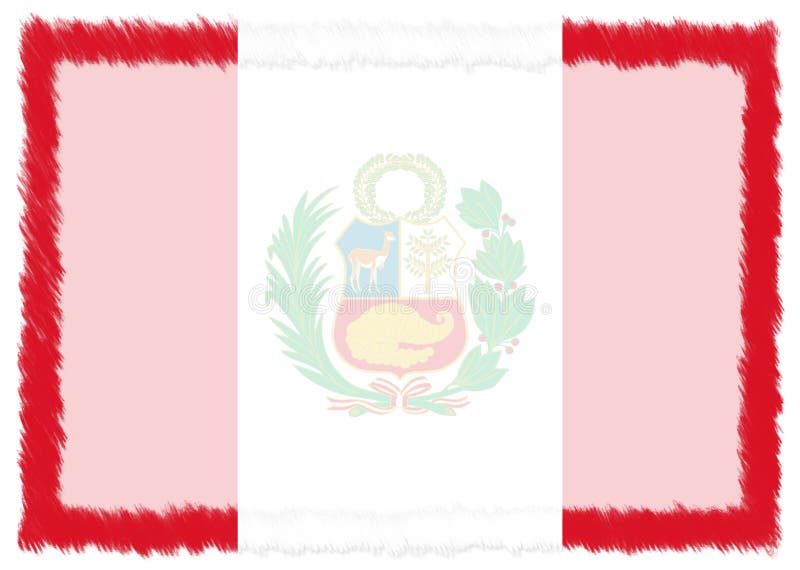 Border Made with Peru National Flag Stock Illustration - Illustration ...