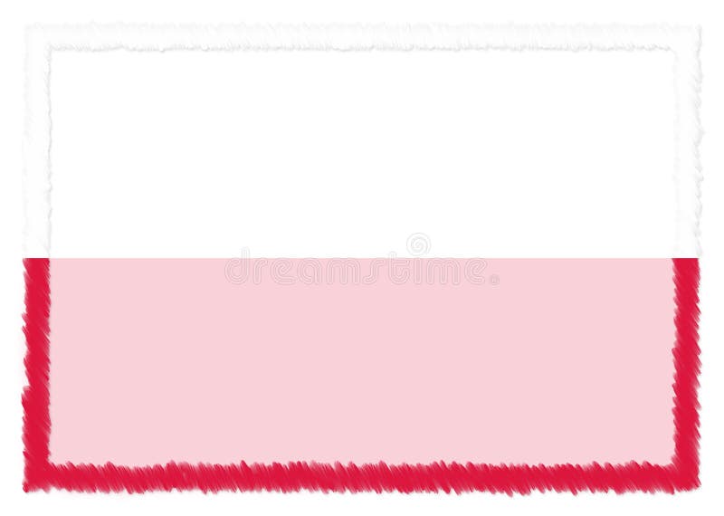Border Made with Poland National Flag Stock Illustration - Illustration ...