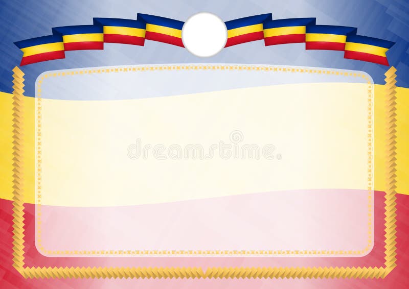 Border Made with Romania National Flag Stock Illustration ...