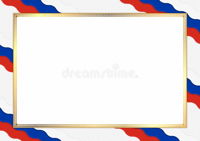 Border Made with Russia National Colors Stock Vector - Illustration of ...