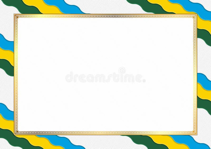 Border Made with Rwanda National Colors Stock Vector - Illustration of ...