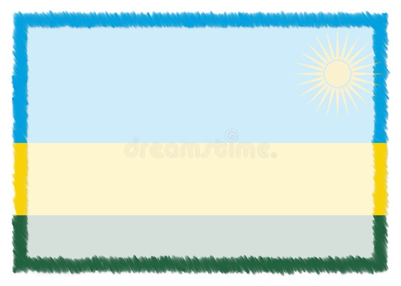 Border Made with Rwanda National Flag Stock Illustration - Illustration ...