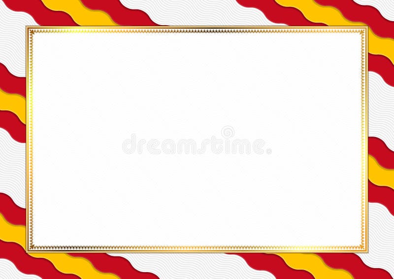 Border Made with Spain National Colors Stock Vector - Illustration of ...