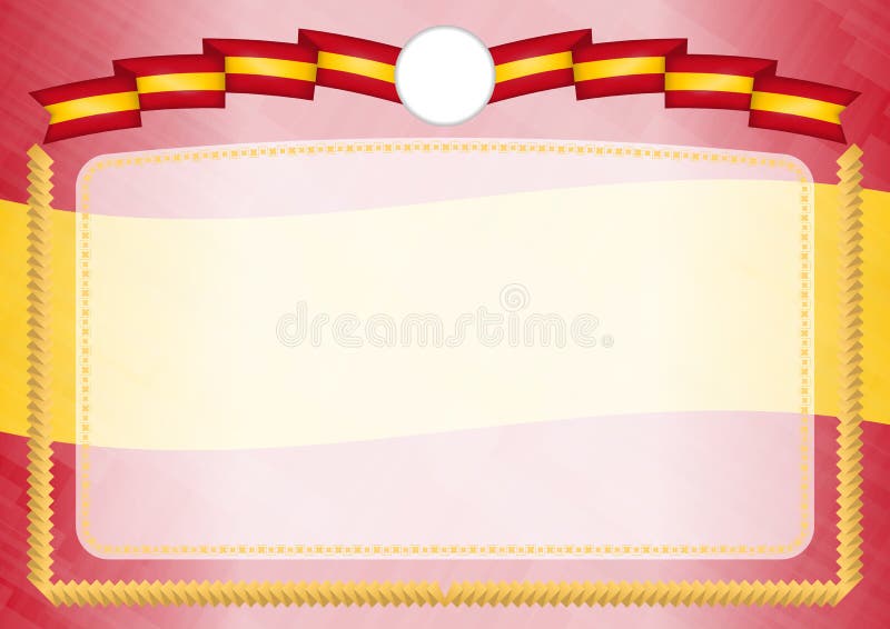 Border Made with Spain National Flag Stock Vector - Illustration of ...