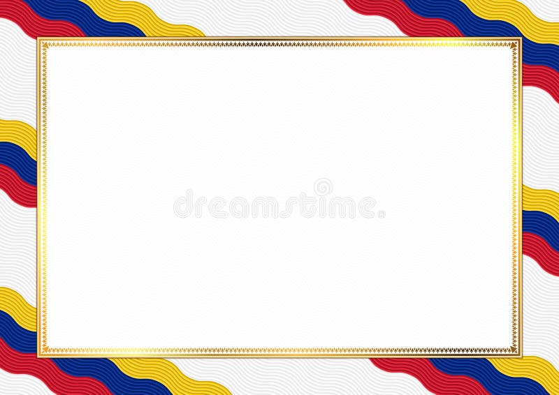 Border Made with Venezuela National Colors Stock Vector - Illustration ...