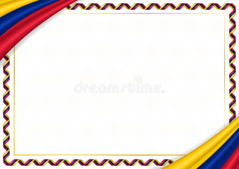 Border Made with Venezuela National Colors Stock Vector - Illustration ...