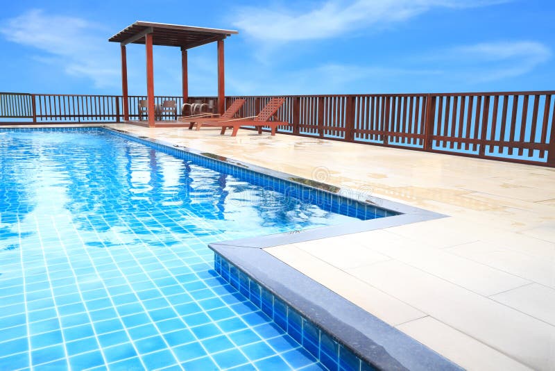 Border path of pool. stock image. Image of luxury, pool - 80186635