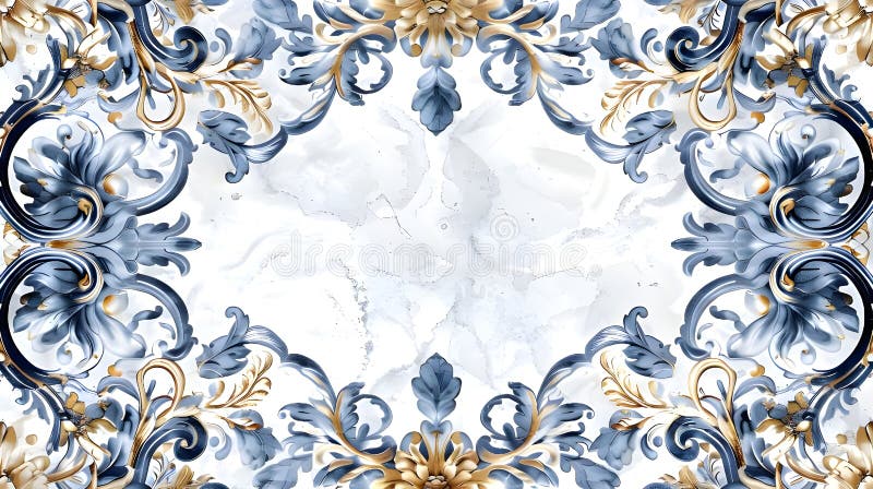 Border Pattern Design Frame - Ai Generated Stock Illustration ...