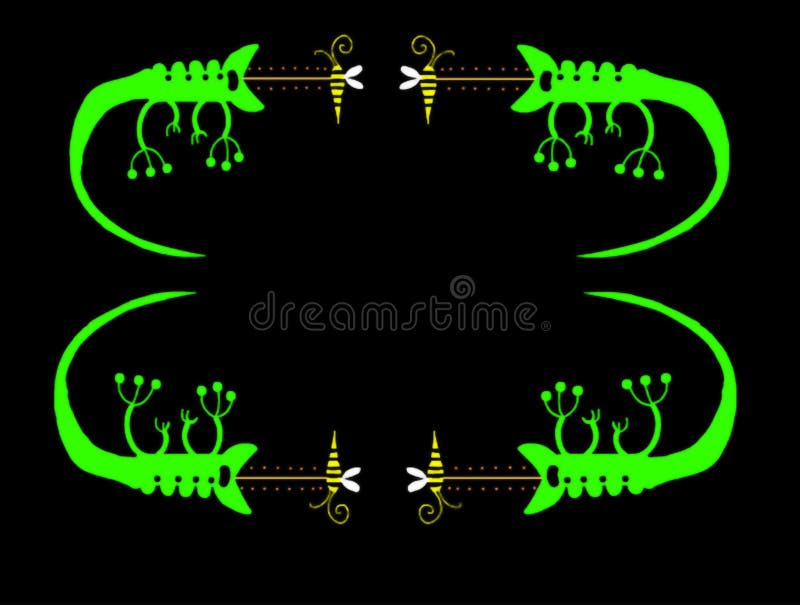 Green Stylized Chameleons Stock Illustrations – 12 Green Stylized ...