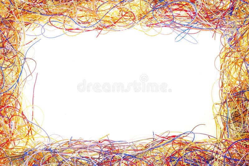 Border plastic from cables stock image. Image of recycling - 47008243