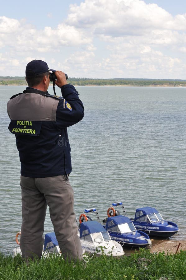 Border Policeman on duty editorial stock image. Image of vehicle - 46213634
