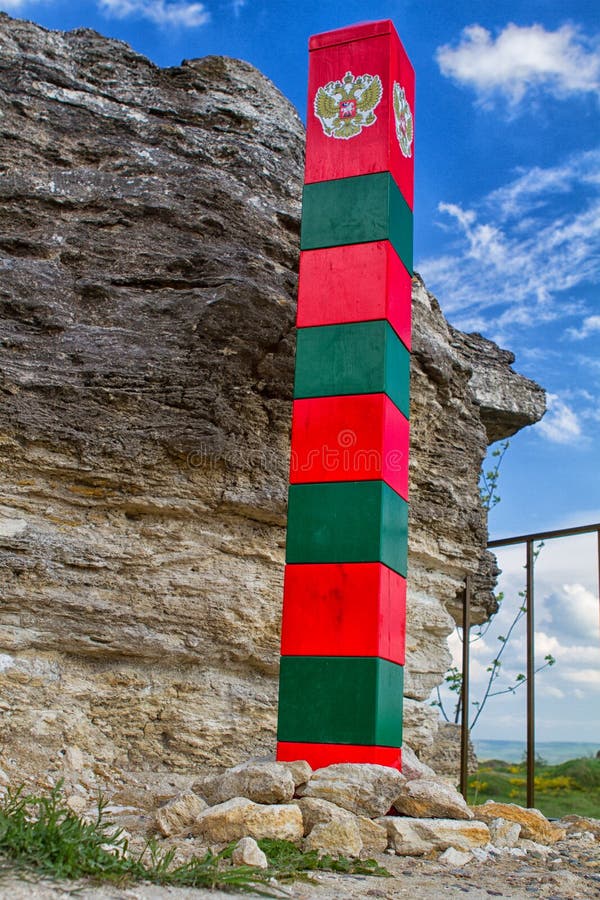 Border post stock photo. Image of emblem, pillar, monument - 105839978