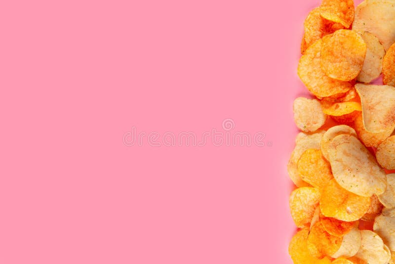 Border of potato chips stock image. Image of junk, frame - 296071409