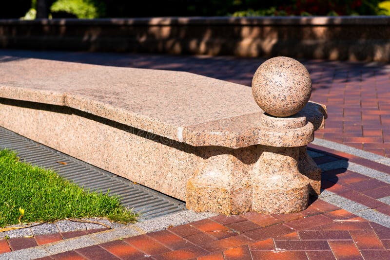 Border of Red Marble in Landscape Design Stock Photo - Image of ...