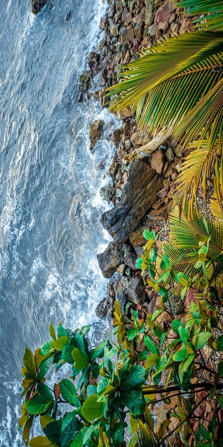 Border, Sea and Rocks on the Shoreline Stock Photo - Image of water ...
