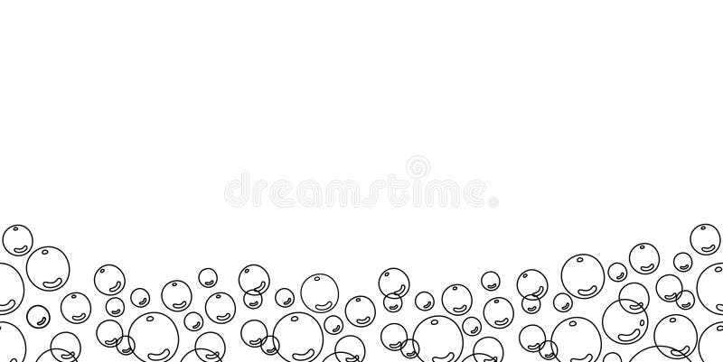 Border Seamless of Linear Soap Bubbles. Background Sketch for Design of ...