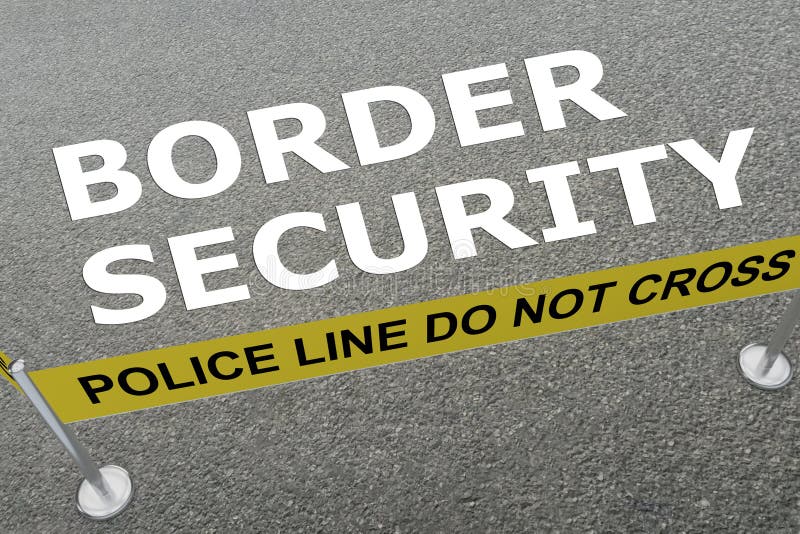 BORDER SECURITY concept stock illustration. Illustration of abstract ...