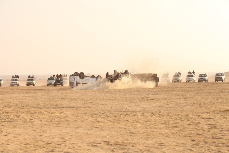 Border Security Force in the Desert Editorial Photo - Image of black ...