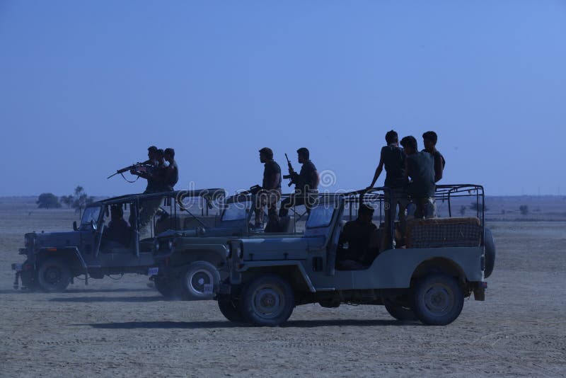 Border Security Force in Desert Editorial Photography - Image of desert ...