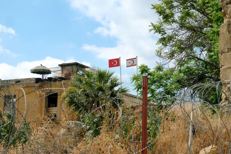 Border separating Nicosia stock image. Image of divide - 152412859