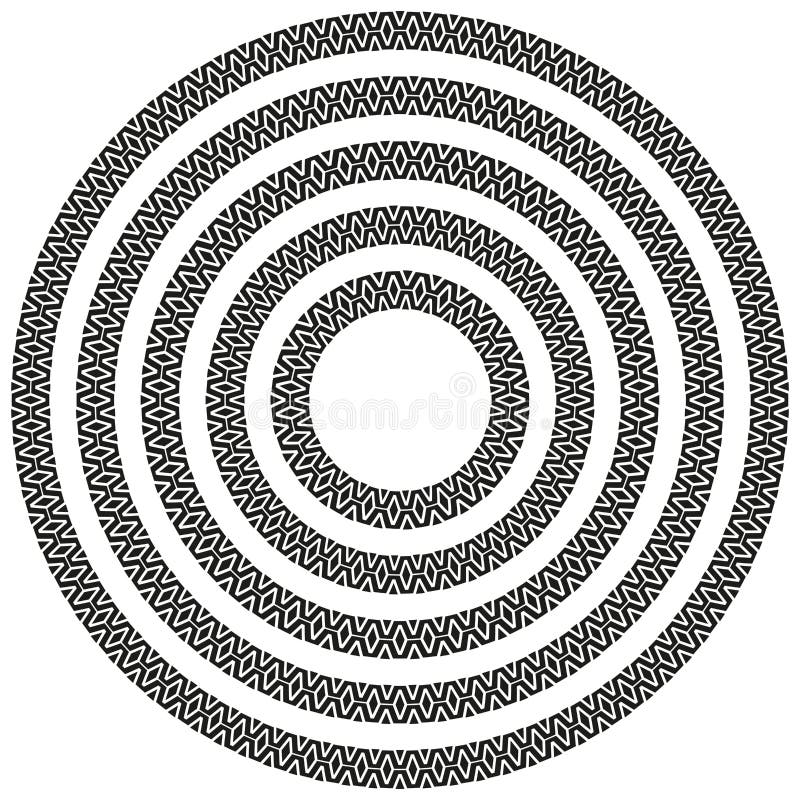 African or Mexican Aztec Round Circular Border Frame in a Range of ...