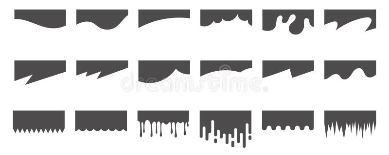 Border Shape for Website Design. Vector Banner Header and Separator ...