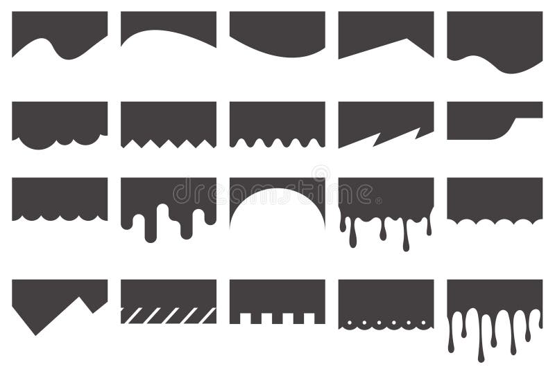 Border Shape for Website Design. Vector Banner Header and Separator ...