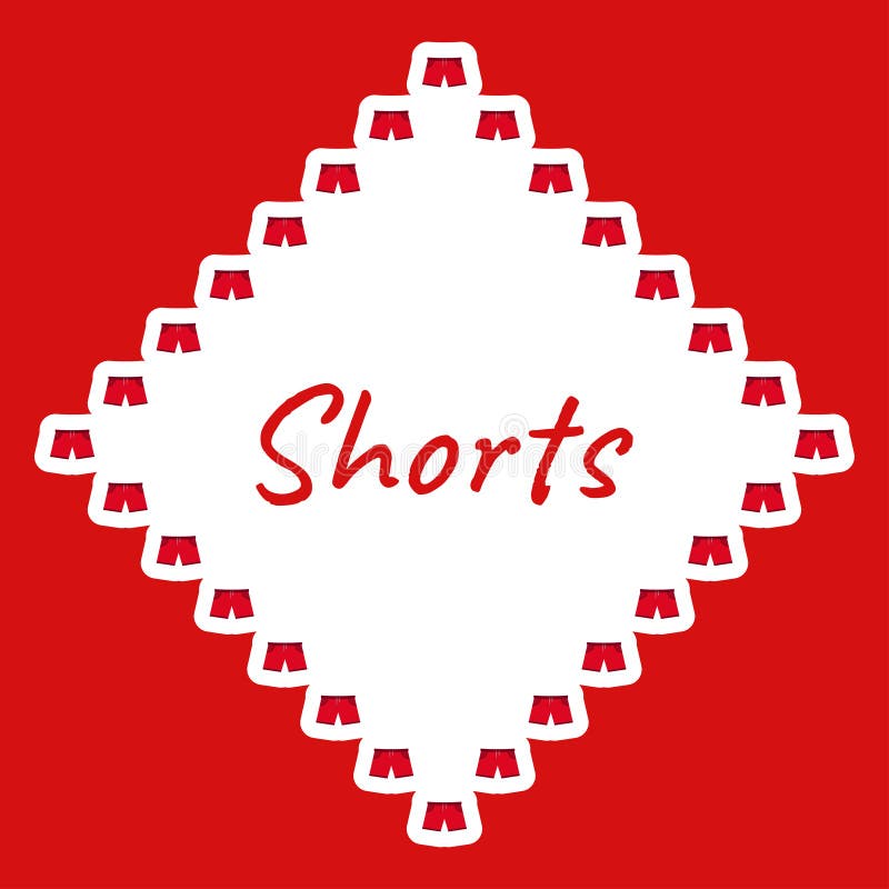 Border with Shorts for Banner, Poster, and Greeting Card Stock Vector ...