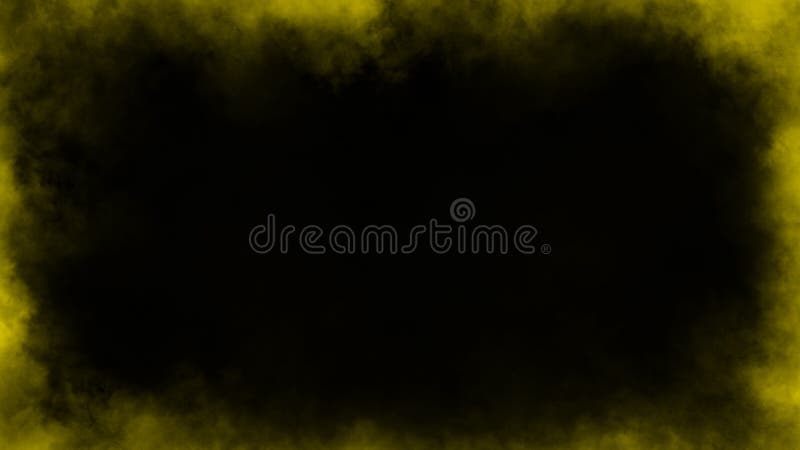 Border Smoke Texture. Design Element. Yellow Frame Line Ornament ...