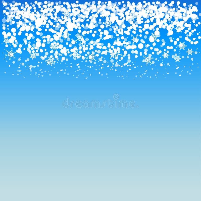 Border of Snow, Blue Background Stock Vector - Illustration of ...