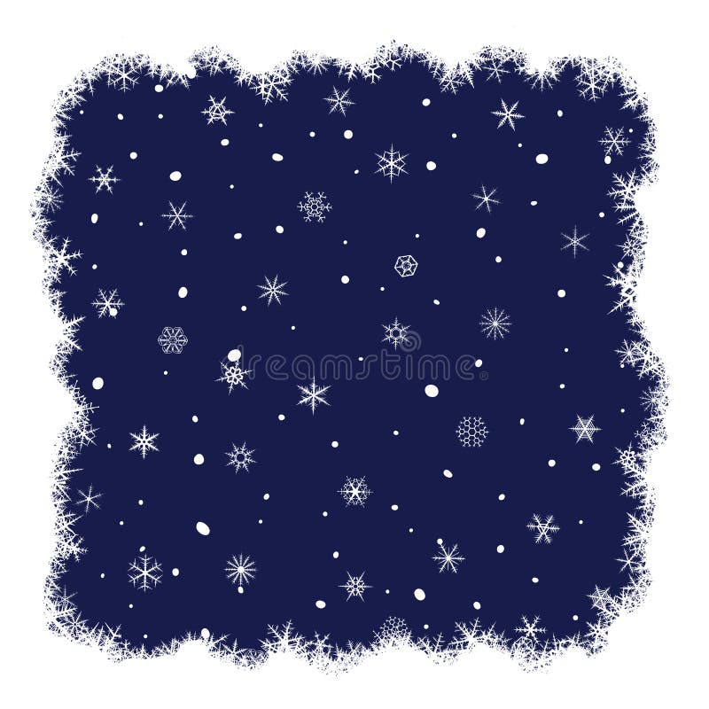 Border Various Snowflakes Light Grey Background Stock Illustrations – 4 ...