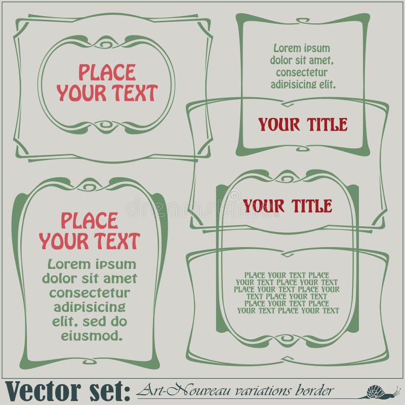 Border Style Labels on Different Topics Stock Vector - Illustration of ...