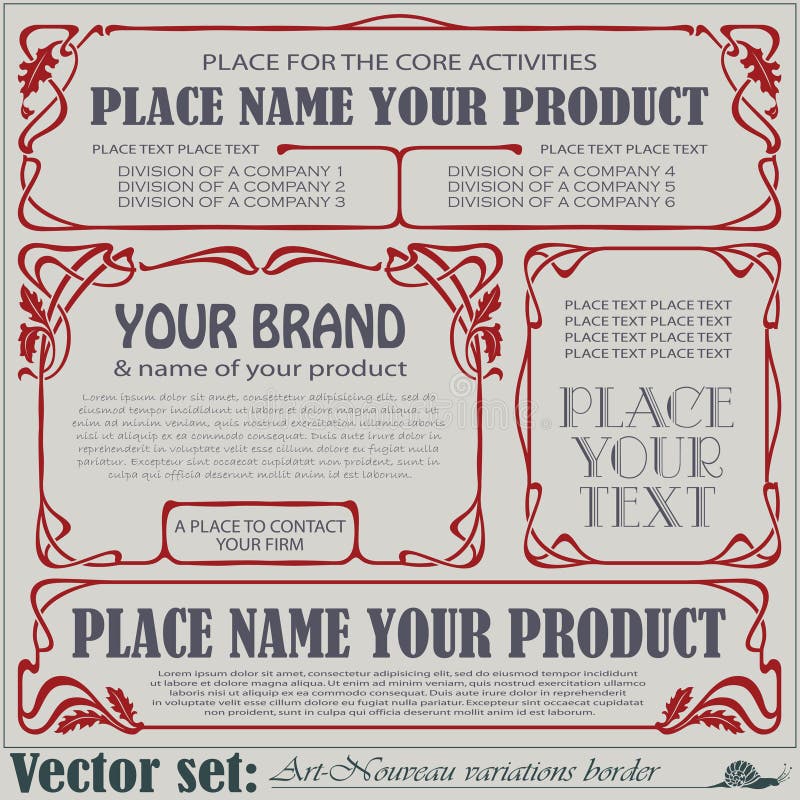 Border Style Labels on Different Topics Stock Vector - Illustration of ...