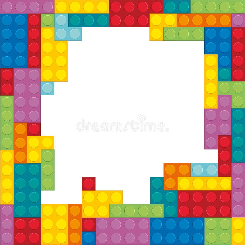 Border Template with Different Shapes of Blocks Stock Vector ...