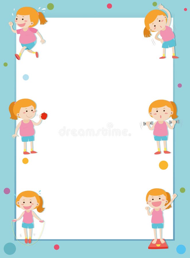 Girl before and after Losing Weight. Stock Vector - Illustration of ...