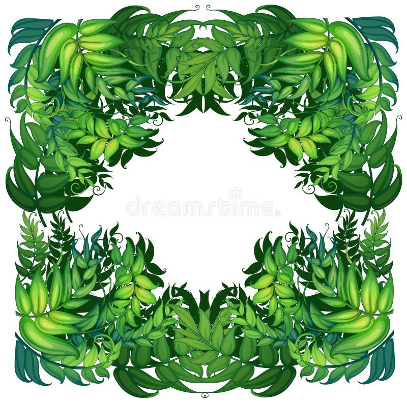 Border Template with Green Leaves Stock Vector - Illustration of leaf ... Border Template with Green Leaves Stock Vector - Illustration of leaf ...