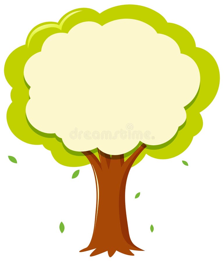 Border Template with Green Tree Stock Vector - Illustration of empty ...