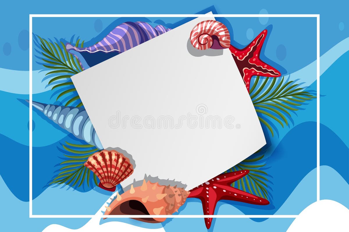 Sea Shells Border Clip Art Stock Illustrations – 28 Sea Shells Border ...